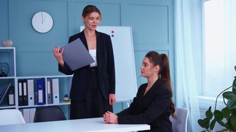 Late Work Boss Screaming Frustrated Employee Stock Footage Video (100% ...