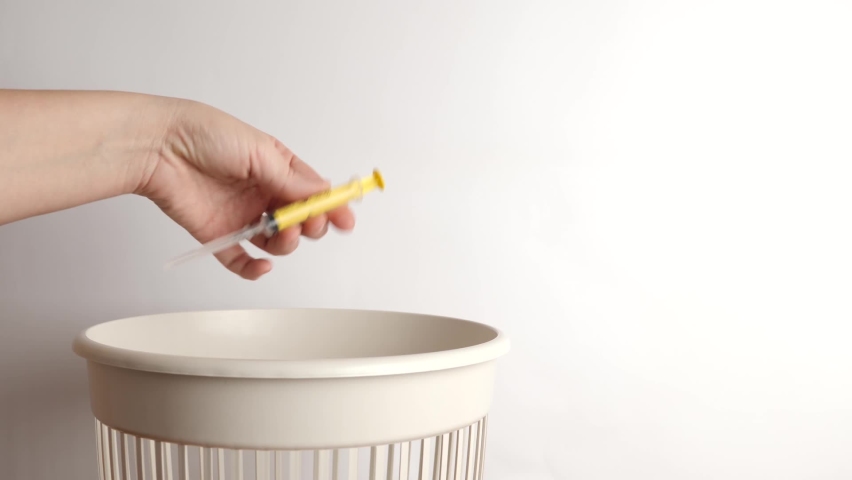 Medical Syringe Dumped Landfills Recycling Disposal Stock Footage Video ...