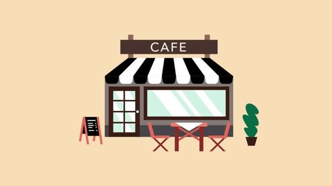 Cafe Background Coffee Shop Animation Cafe Stock Footage Video (100% ...