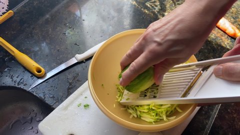 Grating Vegetable Prepare Meal Stock Footage Video (100% Royalty-free ...