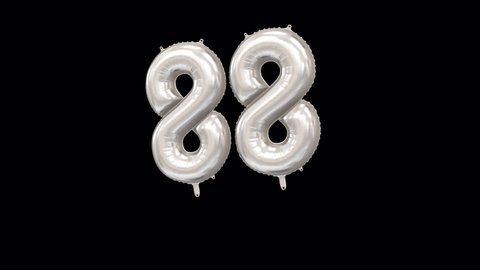 Anniversary Celebration Helium Balloon Number 88 Stock Footage Video ...