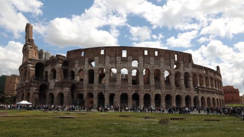 Time Lapse Rome Colosseum Crowd Tourists Stock Footage Video (100% ...