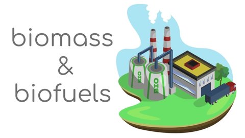 Biomass Biofuels Power Vector Grafic Animation Stock Footage Video (100 ...