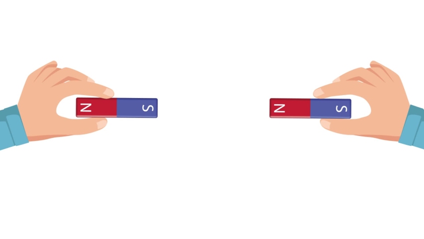 Different Poles Magnet Attract Each Other Stock Footage Video (100% ...