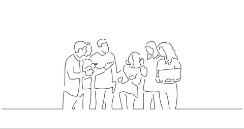 Group of people line art Stock Video Footage - 4K and HD Video Clips ...