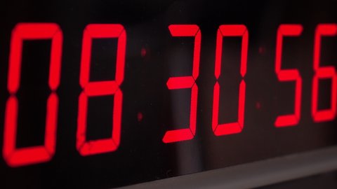 Digital Timer On Black Background Light Stock Footage Video (100% ...