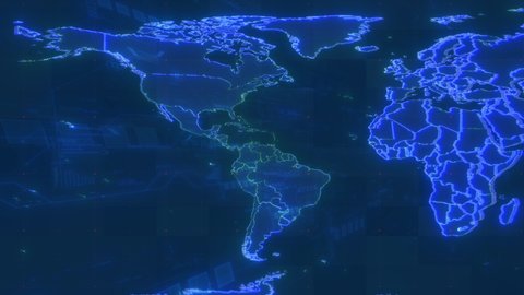 3d Animation World Map All Worlds Stock Footage Video (100% Royalty ...