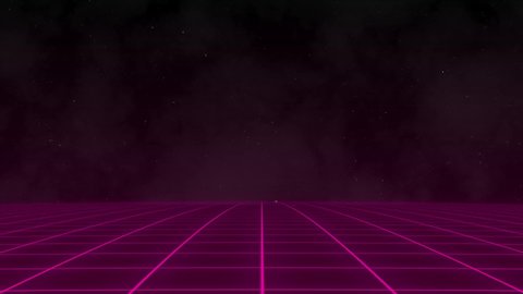 80s Retro Background Red Neon Grid Stock Footage Video (100% Royalty ...