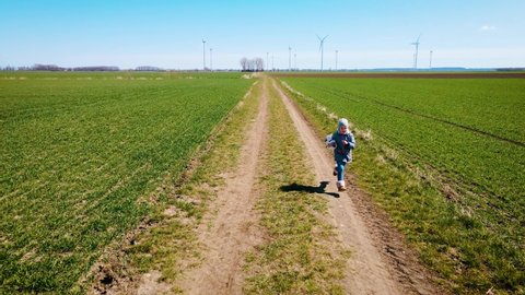 Scared Refugee Girl Running Russian War Stock Footage Video (100% ...