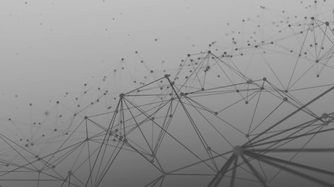 Plexus Gray 3d Rendered Animation Technical Stock Footage Video (100% ...