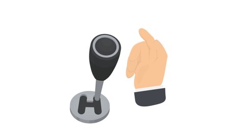 Gear Shifting Animation Hand On Gear Stock Footage Video (100% Royalty ...
