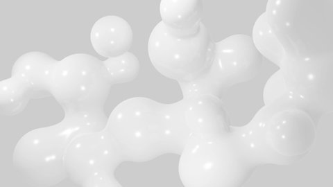 Abstract White Liquid Wavy Bubble Shapes Stock Footage Video (100% ...