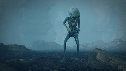 Alien Opens Portal Arrives On Earth Stock Footage Video (100% Royalty ...