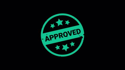 Approved Stamp Seal Animation On Transparent Stock Footage Video (100% ...