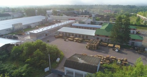 Top View Modern Factory Large Factory Stock Footage Video (100% Royalty ...