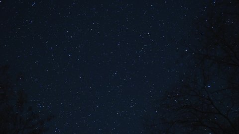 Timelapse Starry Sky Many Moving Stars Stock Footage Video (100% ...