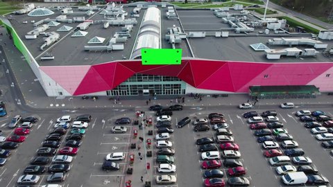 Aerial View Green Screen Billboard Over Stock Footage Video (100% ...