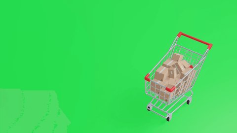 Realistic 3d Animation Video Showing Shopping Stock Footage Video (100% ...