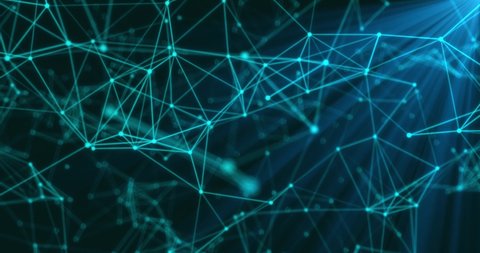 Digital Network Connection Animation Dots Lines Stock Footage Video ...