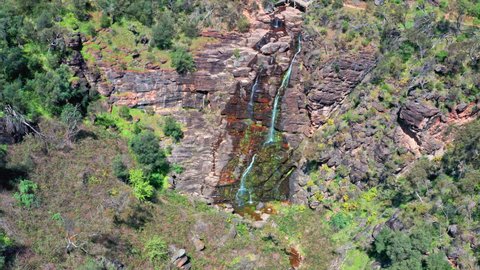 Waterfall Gorge Morialta Nature Park Aerial Stock Footage Video (100% ...