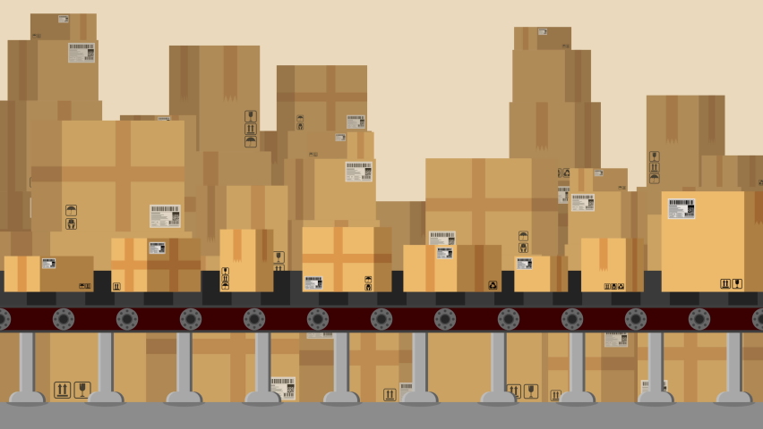 animation package boxes cardboard moving on Stock Footage Video (100% ...