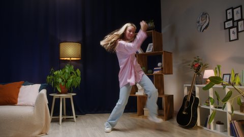 Woman Recording Dance Video On Phone Stock Footage Video (100% Royalty ...