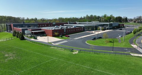 Large High School Building Usa American Stock Footage Video (100% ...