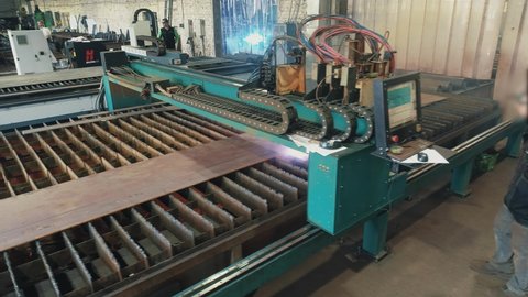 Gas Welding Cnc Machine Top View Stock Footage Video (100% Royalty-free ...