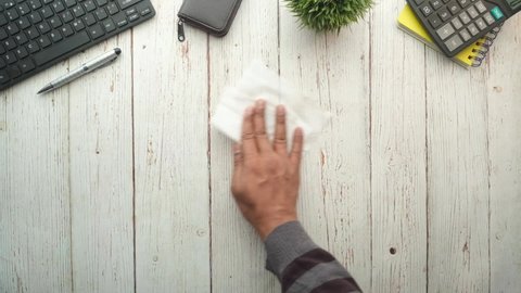 Young Men Cleaning Table Tissue Stock Footage Video (100% Royalty-free ...