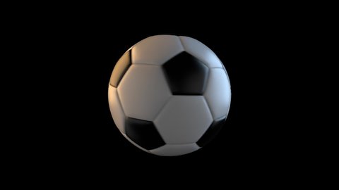Soccer Ball Football Rotate 3d Render Stock Footage Video (100% Royalty ...