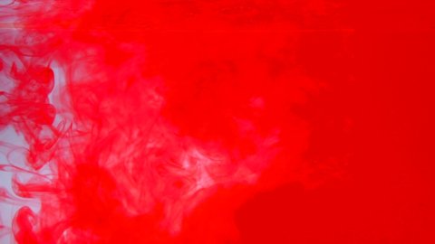 Red Ink Drop Floating Water Background Stock Footage Video (100% ...