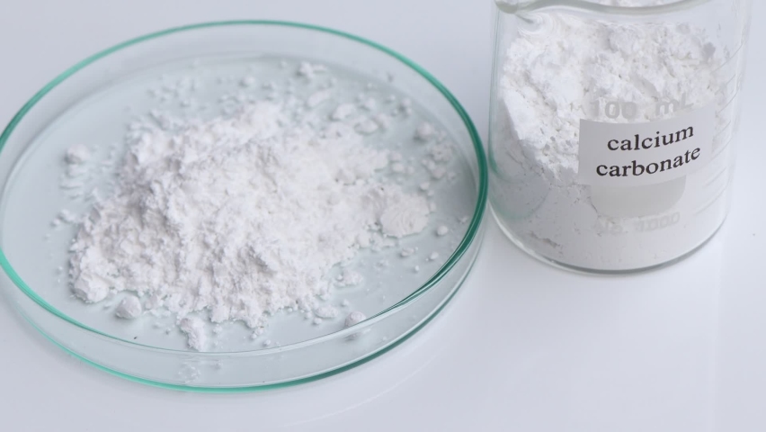 Calcium Carbonate Used Laboratory Industry Stock Footage Video (100% ...