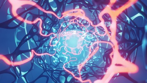 Loop Animation Neurological Net System 3d Stock Footage Video (100% ...