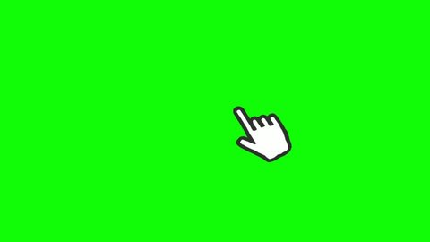 This Cursor Green Background Hand Cursor Stock Footage Video (100% ...