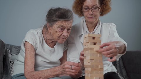 Dementia Therapy Playful Way Training Fingers Stock Footage Video (100% ...