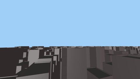 Cartoon City Background Loop 3d Animation Stock Footage Video (100% ...