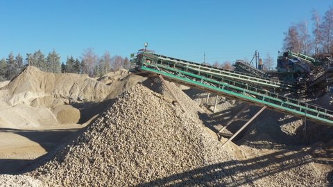 Automatic System Moving Raw Materials Aerial Stock Footage Video (100% ...