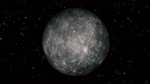 3d Space Animation Mercury Cinematic Look Stock Footage Video (100% ...