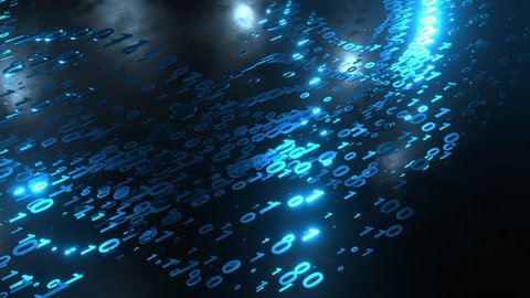 4k 3d Animation Infographics Binary Numbers Stock Footage Video (100% ...