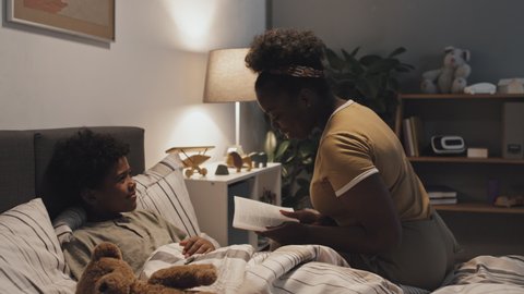 Medium Long Side View Young Black Stock Footage Video (100% Royalty ...