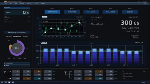Advanced Monitoring System Analytical Technical Infographics Stock ...