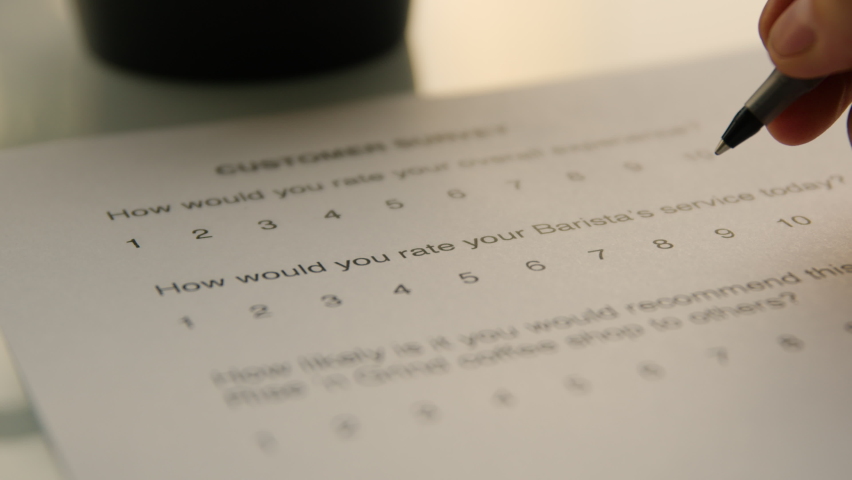 Hand Filling Out Paper Survey Pen Stock Footage Video (100% Royalty ...