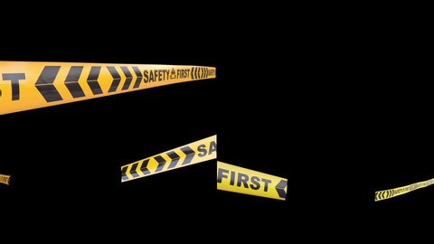Safety First Sign Animation Green Screen Stock Footage Video (100% ...