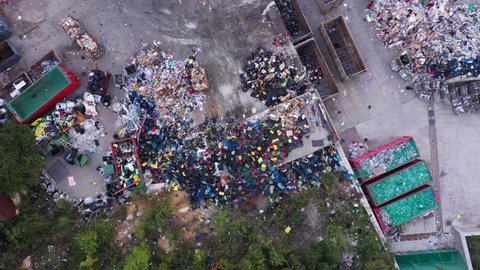 Waste Sorting Center Recycling Plant Waste Stock Footage Video (100% ...