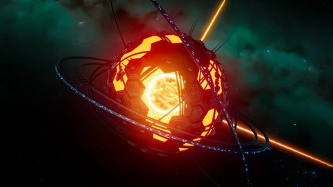 Dyson Sphere Concept Hypothetical Megastructure That Stock Footage ...