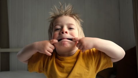 Boy Joking Sticking Tongue Out Silly Stock Footage Video (100% Royalty ...