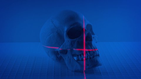 Laser Scans Skull Laboratory Stock Footage Video (100% Royalty-free ...