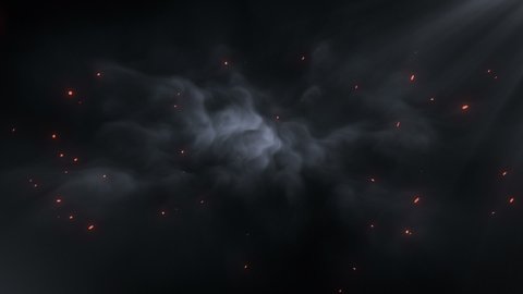 Cinematic Smoke Fire Particles Background Loop Stock Footage Video (100 ...