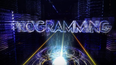 Word Programming Appearing On Screen Big Stock Footage Video (100% ...