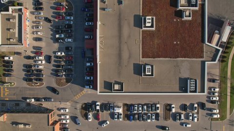 Aerial Geometric Top View Grocery Food Stock Footage Video (100% ...